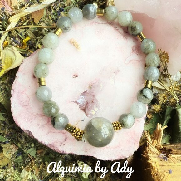 Alquimia | Jewelry | Labradorite And Gold Statement Bracelet | Poshmark